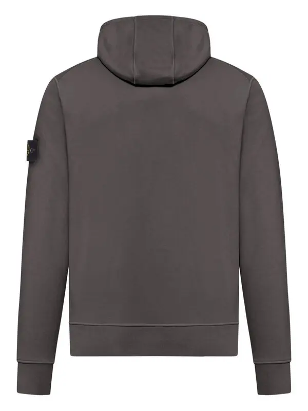 Stone Island Hooded Sweatshirt With Logo - Black