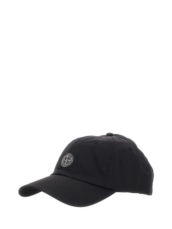 Stone Island Hat With Logo - Black