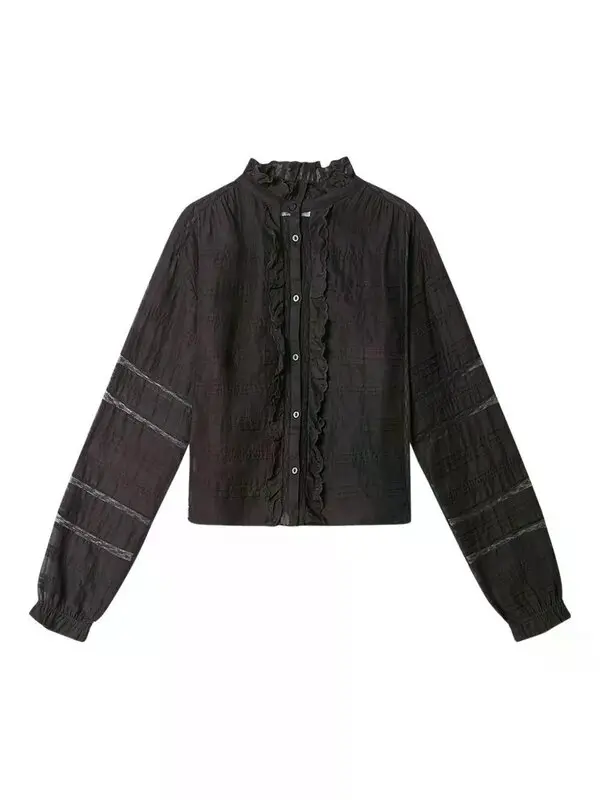 MARANT ETOILE Peline Ruffled Shirt - Black