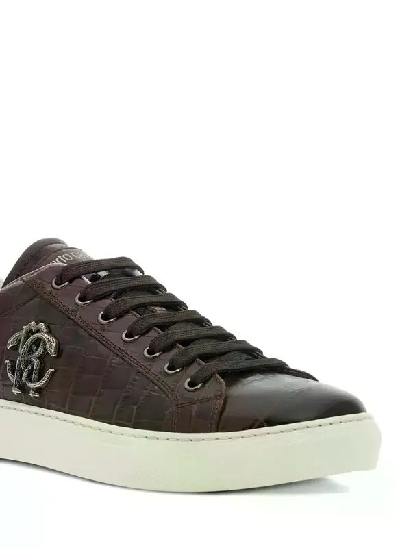Roberto Cavalli Rc Monogram-plaque Sneakers