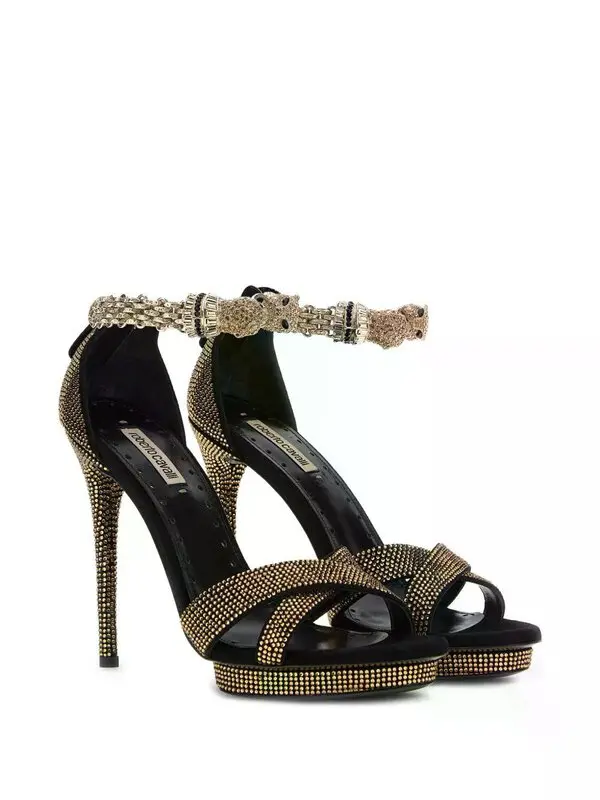 Roberto Cavalli Rhinestone-embellished Heeled Sandals