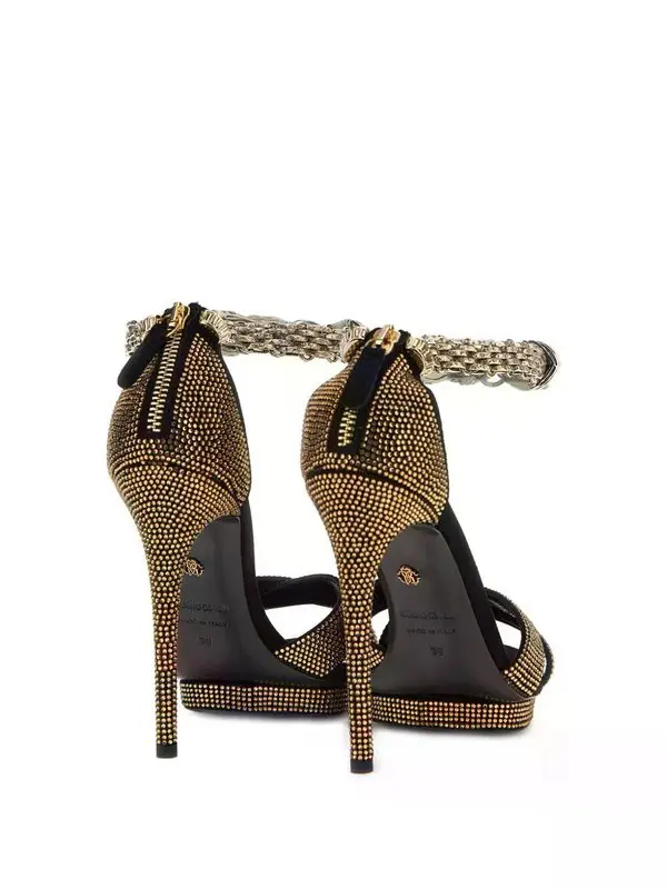 Roberto Cavalli Rhinestone-embellished Heeled Sandals