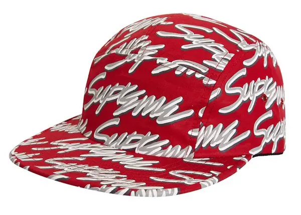 Supreme Signature Script Logo Cap - Red