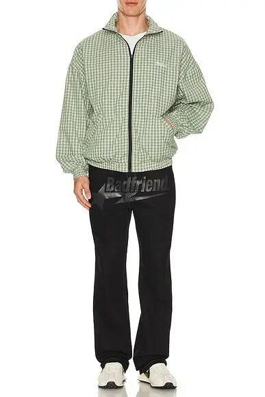 BADFRIEND Gingham Plaid Full Zip Jacket
