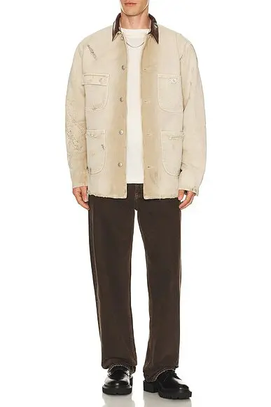 MISBHV Marfa Twill Work Jacket - Dusted White