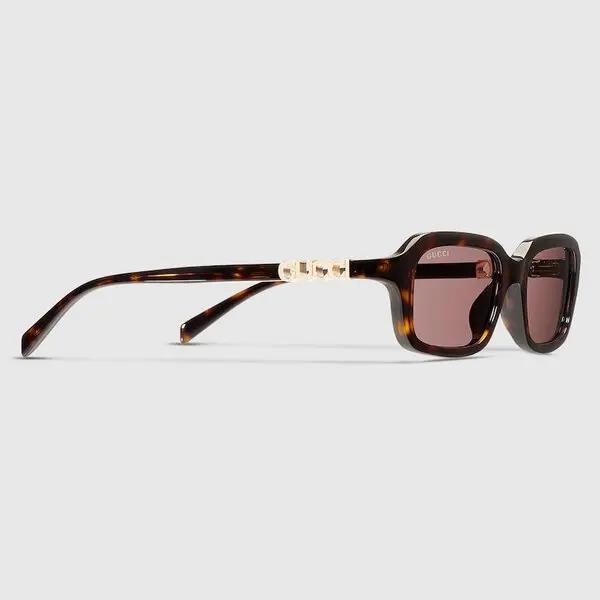 Gucci Rectangular Frame Sunglasses - Beige