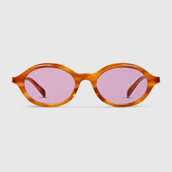 Gucci Round Frame Sunglasses - Purple