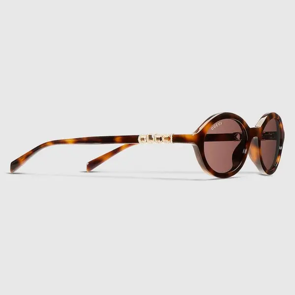 Gucci Round Frame Sunglasses - Beige