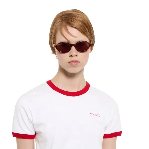 Gucci Round Frame Sunglasses - Beige