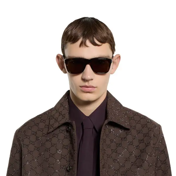 Gucci Square Frame Sunglasses - Beige