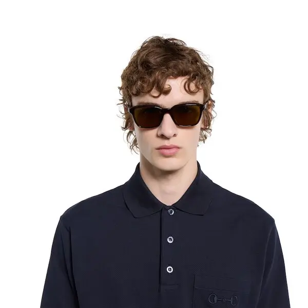 Gucci Square Frame Sunglasses - Brown