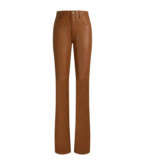 Ralph Lauren Scottie Leather Trousers