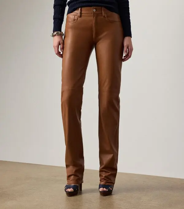 Ralph Lauren Scottie Leather Trousers