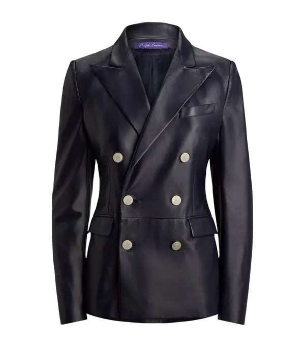 Ralph Lauren Lambskin Camden Jacket - Navy