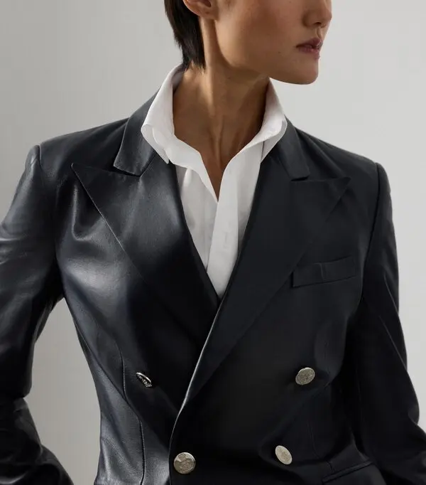 Ralph Lauren Lambskin Camden Jacket - Navy
