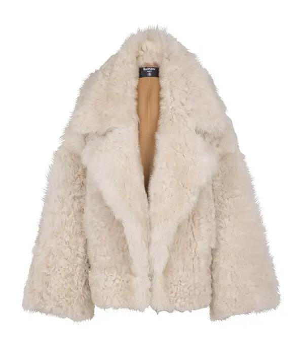 Balmain Shearling Overcoat