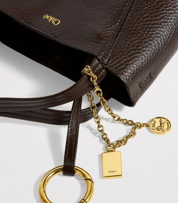Chloé Small Calfskin Spin Tote - Brown