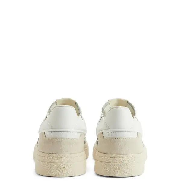 GIUSEPPE ZANOTTI Low-top Suede And Leather Sneakers - Beige