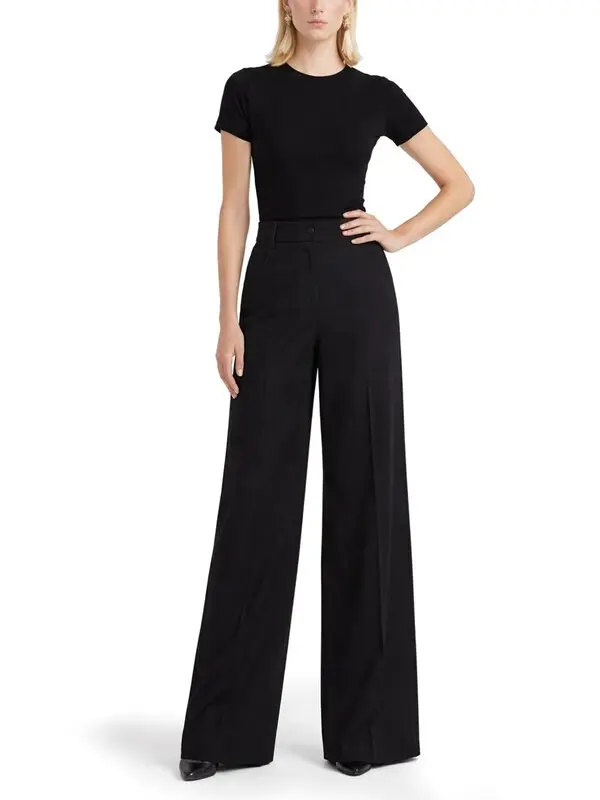Theory Wool Tailored Trousers - Black