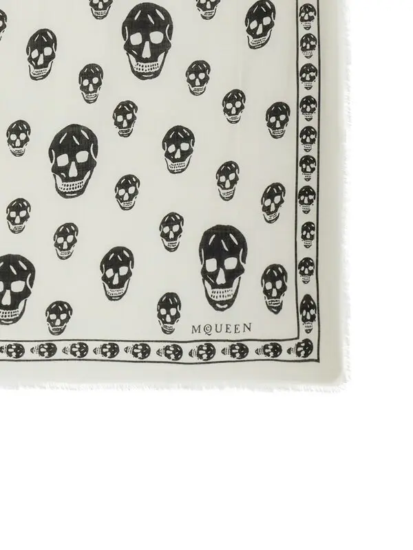 Alexander McQueen Skull" Scarf - Ivory