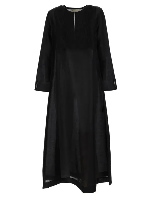 Tory Burch Long Linen Caftan - Black