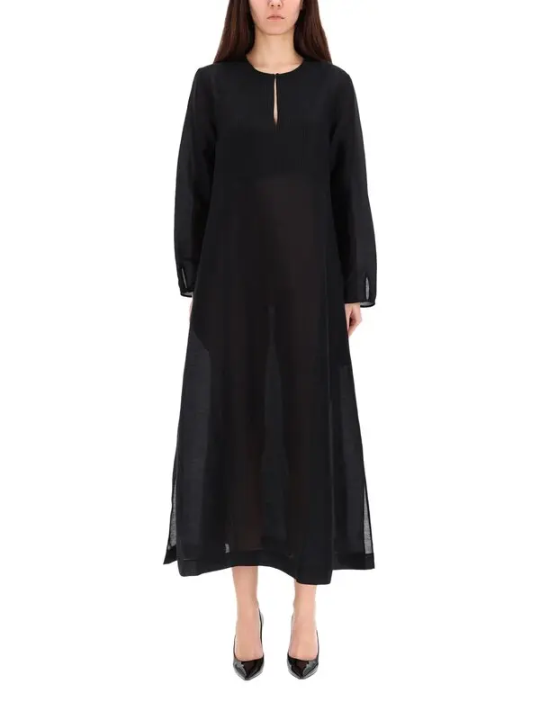 Tory Burch Long Linen Caftan - Black