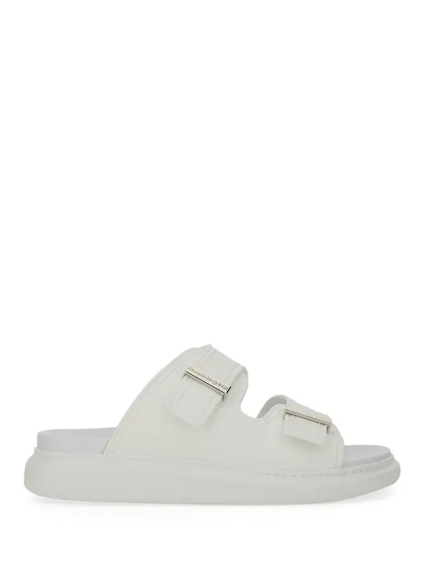 Alexander McQueen Hybrid Double Buckle Sandals - Silver