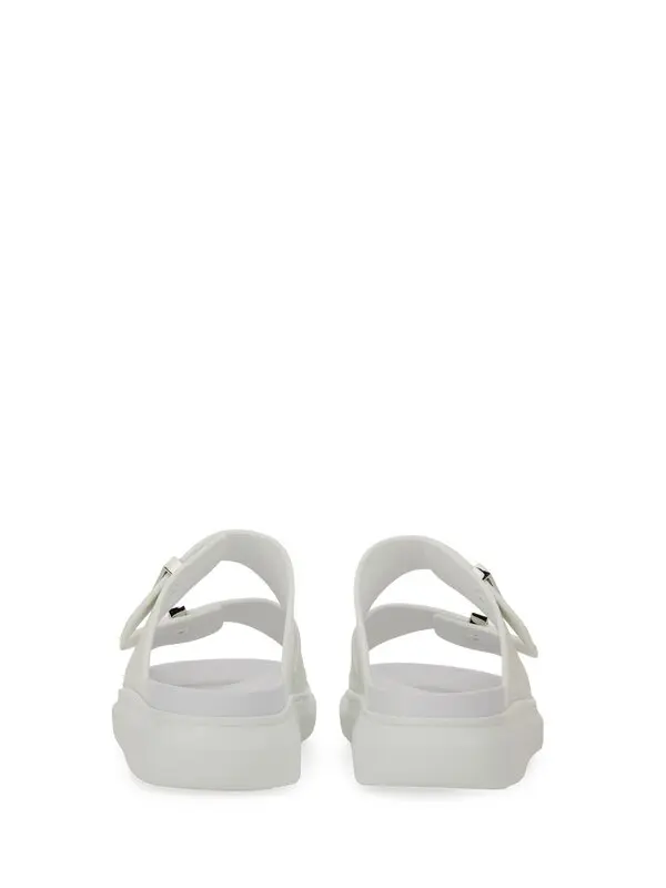 Alexander McQueen Hybrid Double Buckle" Sandal - Silver