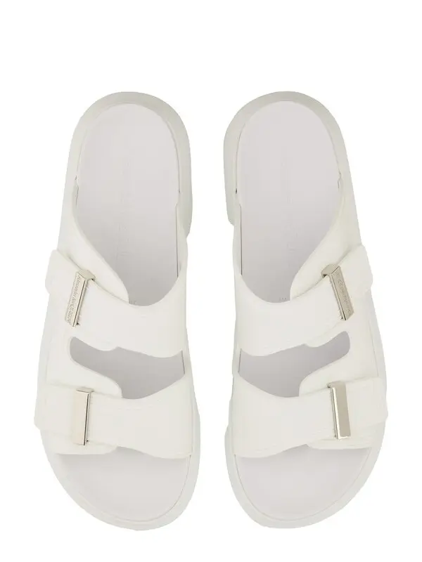 Alexander McQueen Hybrid Double Buckle" Sandal - Silver
