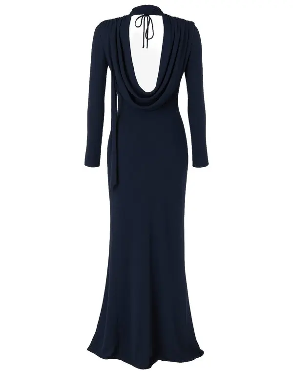 ROTATE BY BIRGER CHRISTENSEN Long Draped Dress - Blue