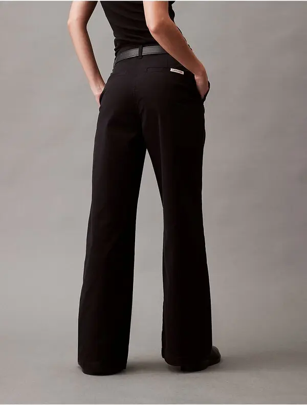 Calvin Klein Wide Leg Stretch Chino Pants