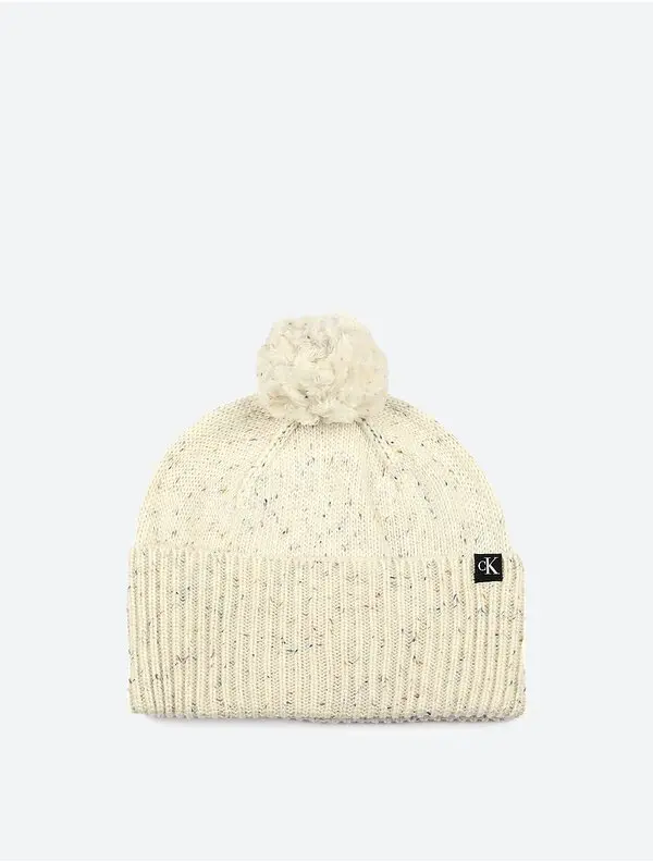 Calvin Klein Monogram Logo Pom-pom Beanie - Erget Nep