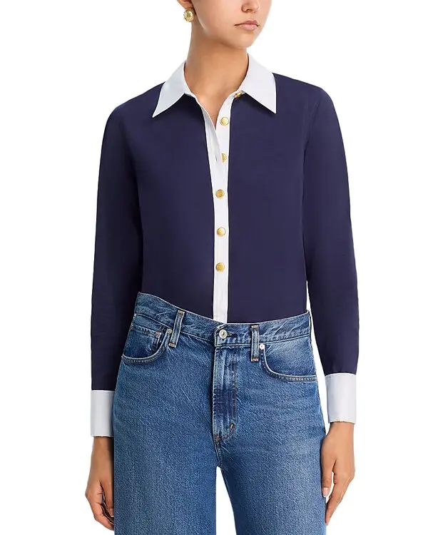 L'Agence Leslie French Cuff Bodysuit
