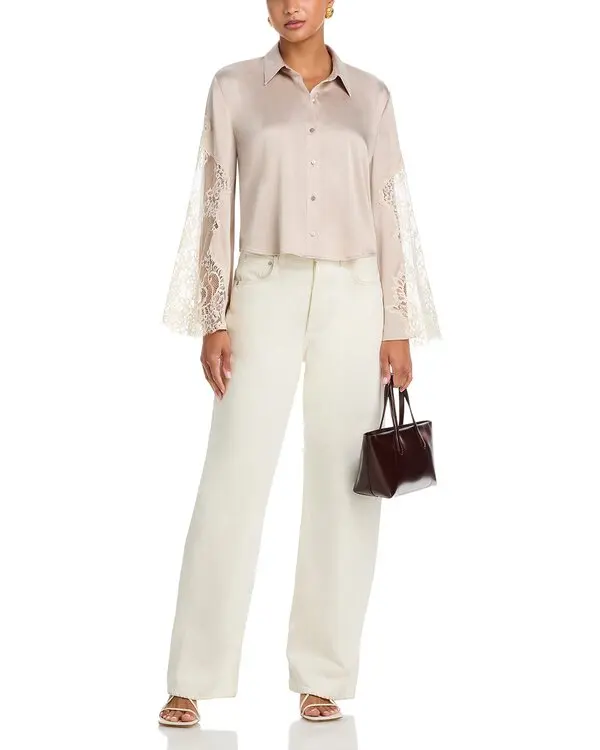L'Agence Capri Lace Sleeve Blouse