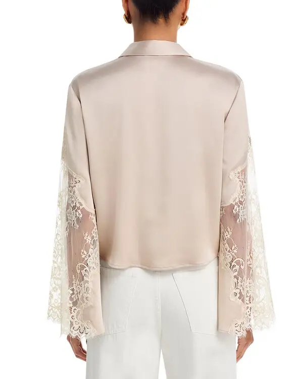 L'Agence Capri Lace Sleeve Blouse