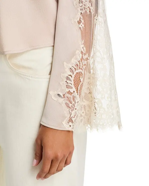 L'Agence Capri Lace Sleeve Blouse