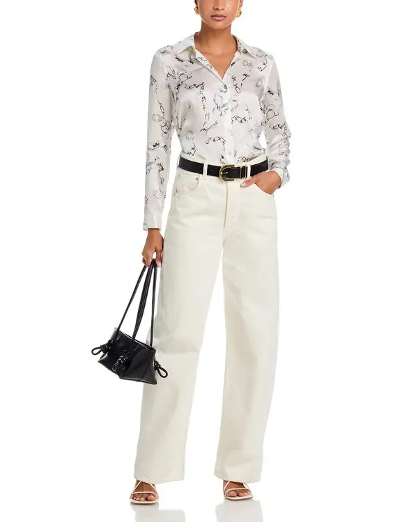L'Agence Tyler Silk Printed Blouse