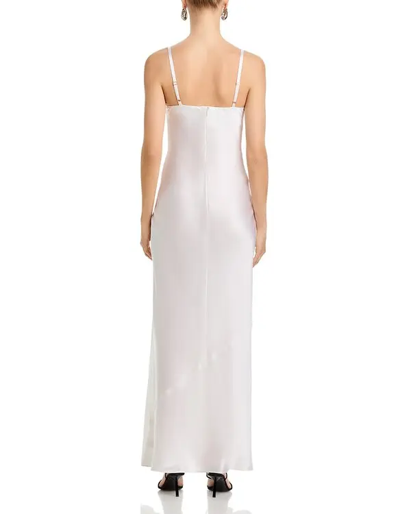 L'Agence Sayla Silk Maxi Dress - White