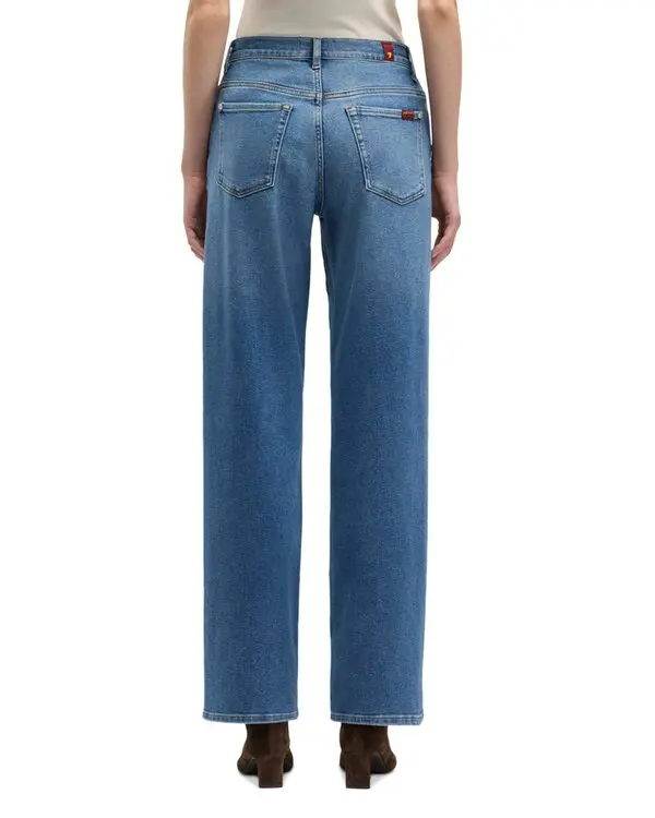 7 For All Mankind Stovepipe High Rise Straight Jeans