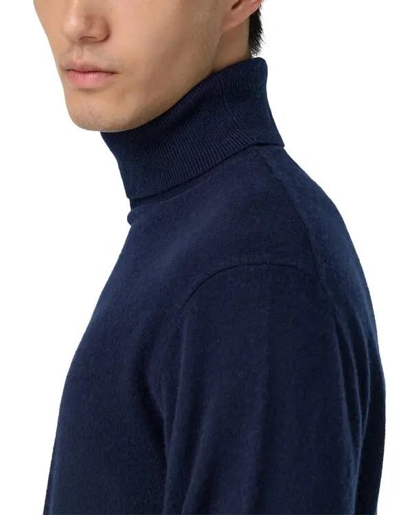 Boggi Milano Pure Cashmere Turtleneck Sweater - Navy Blue