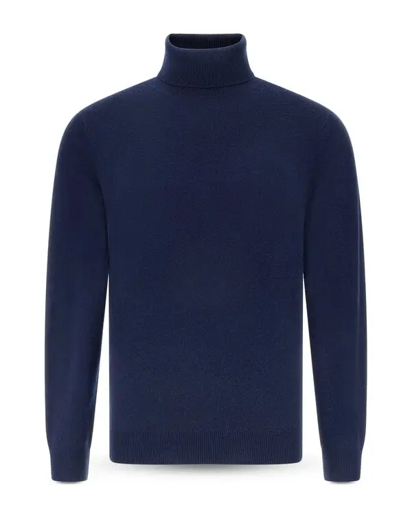Boggi Milano Pure Cashmere Turtleneck Sweater - Navy Blue
