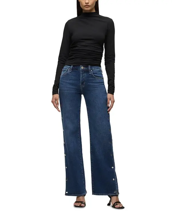 Hudson Jeans Rosie High-rise Wide Leg Jeans - Deep Ray