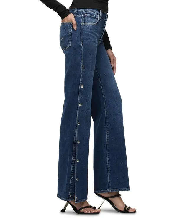 Hudson Jeans Rosie High-rise Wide Leg Jeans - Deep Ray