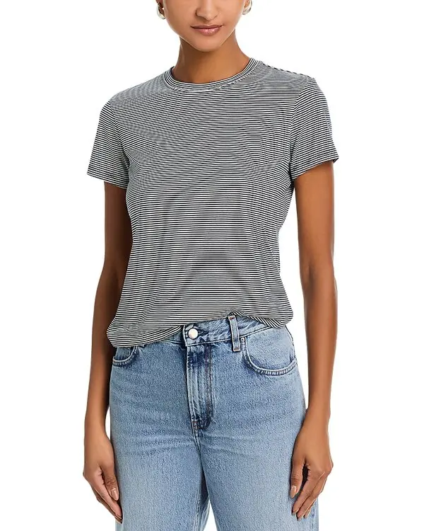 FRAME The Stripe Baby Tee - Navy Multi
