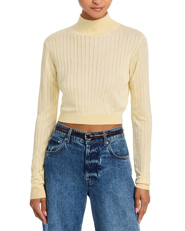 FRAME The Crop Fitted Turtleneck