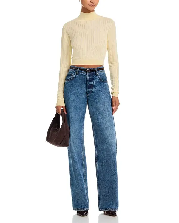 FRAME The Crop Fitted Turtleneck