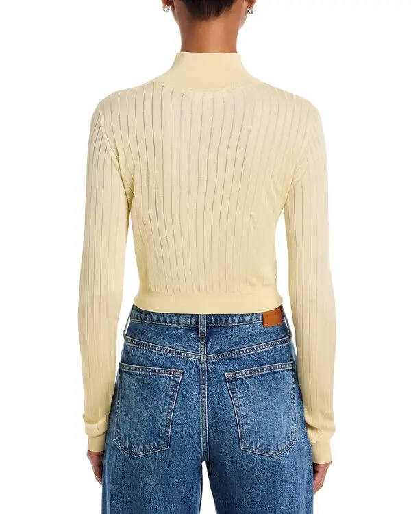 FRAME The Crop Fitted Turtleneck