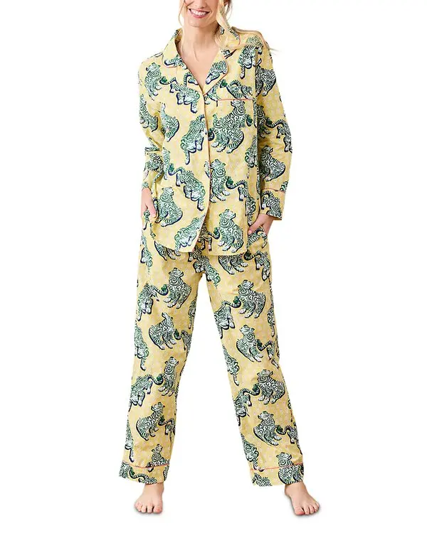 PRINTFRESH Print Fresh Printed Long Pajama Set - Tiger Queen