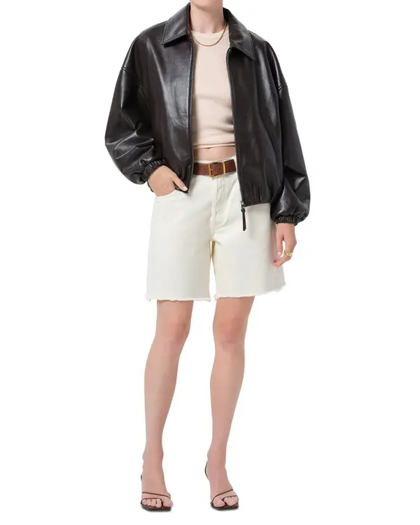 Citizens Of Humanity Bubble Hem Bomber Jacket - Chocolate