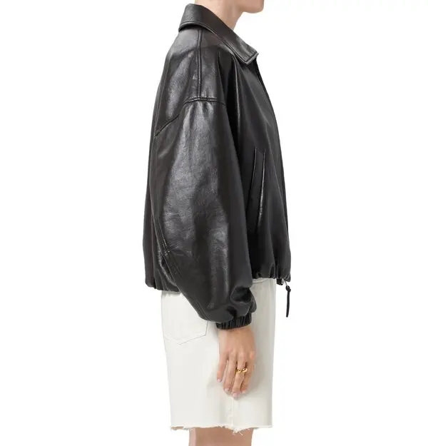 Citizens Of Humanity Bubble Hem Bomber Jacket - Chocolate